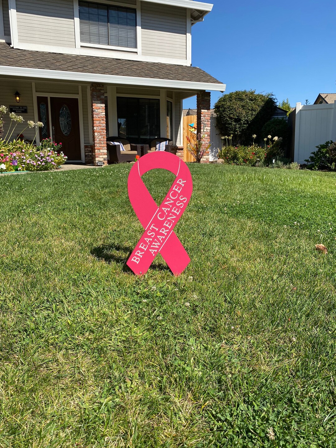 Breast Cancer Awareness, Engraved Wood Sign - Etsy