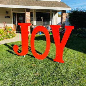 JOY Large Letters Outdoor Christmas Holiday Yard Art Sign - Etsy
