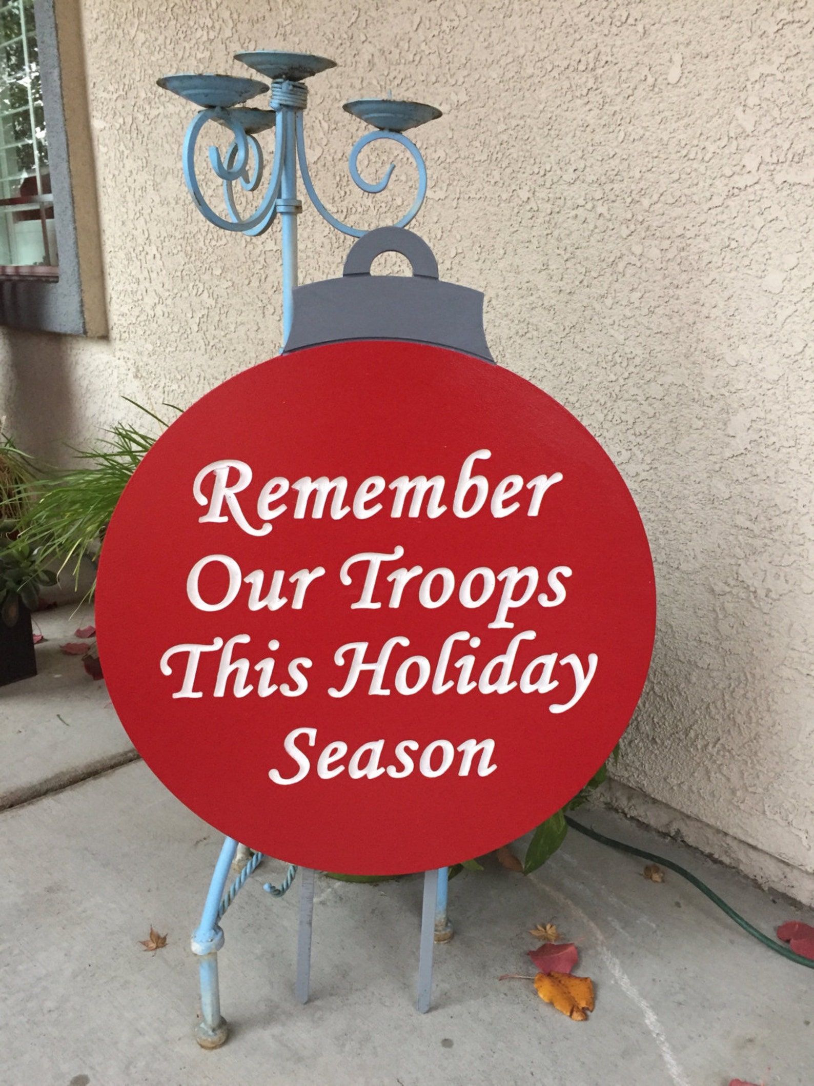 Remember Our Troops Military Outdoor Christmas Holiday Yard Art Sign - Etsy