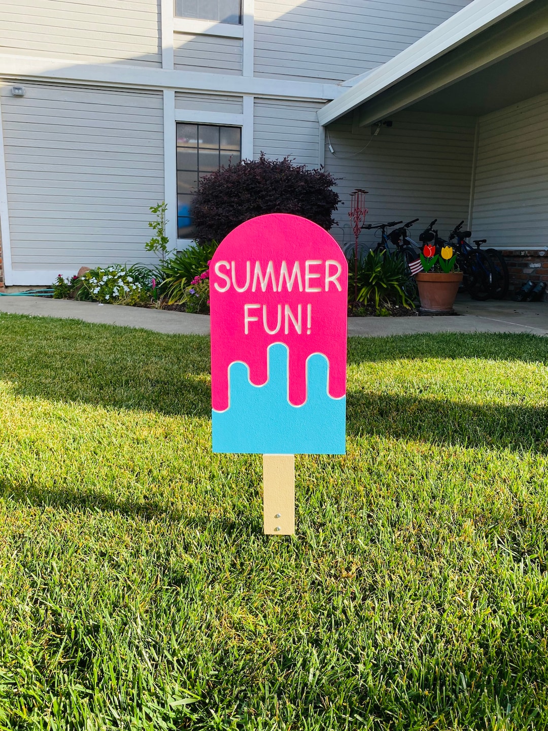 Summer Fun! Popsicle, Summer, Poolside Decoration, Ice Cream Yard Art ...