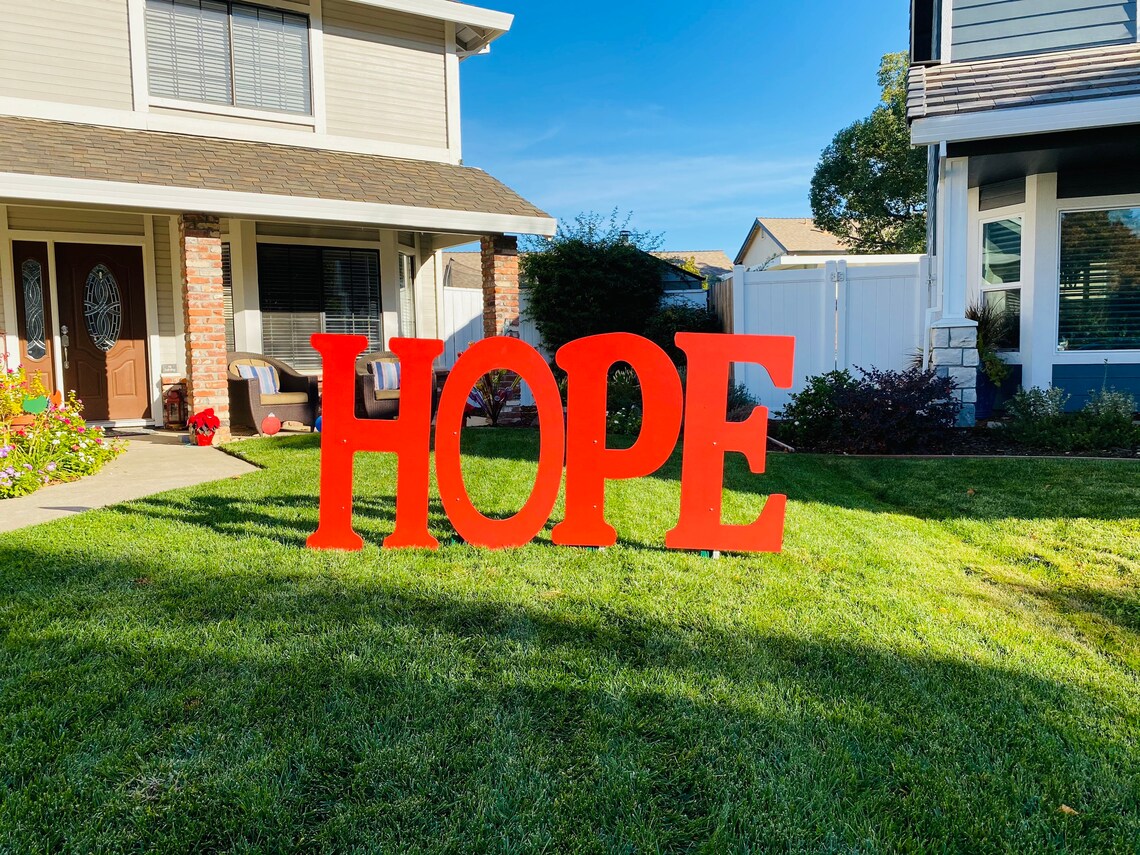 Hope Large Outdoor Christmas Holiday Yard Art Sign - Etsy