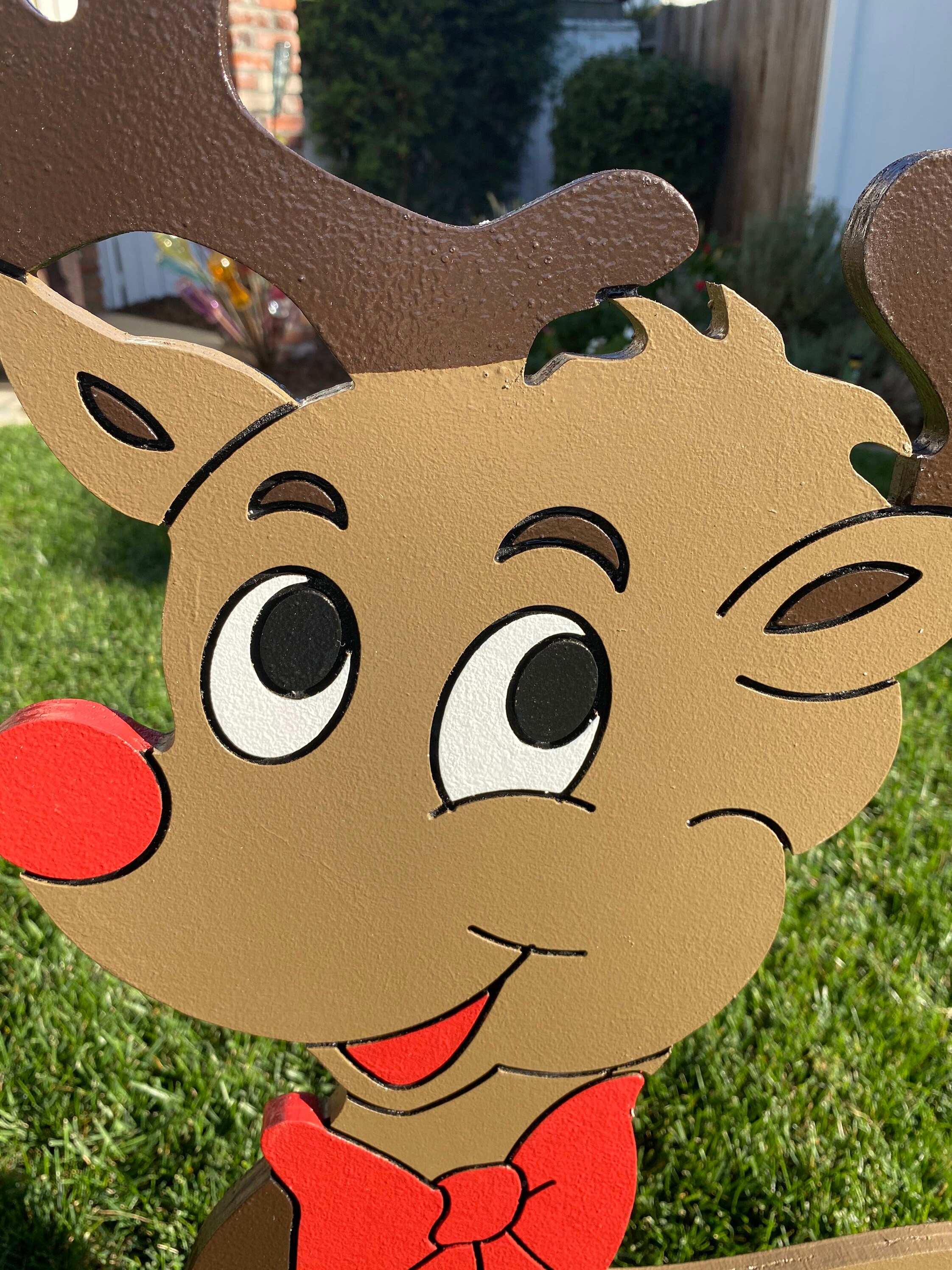 Reindeer Holiday Yard Art Christmas Decor | Etsy