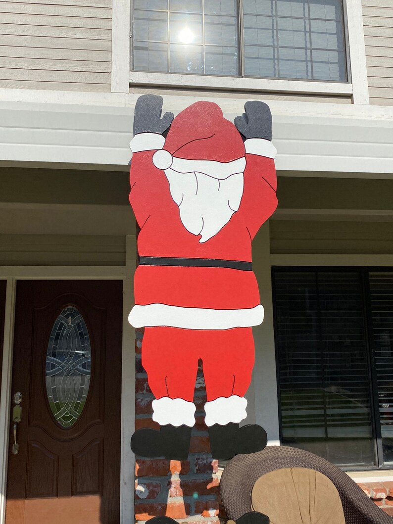 Santa Falling off the Roof, Christmas Outdoor Yard Art - Etsy