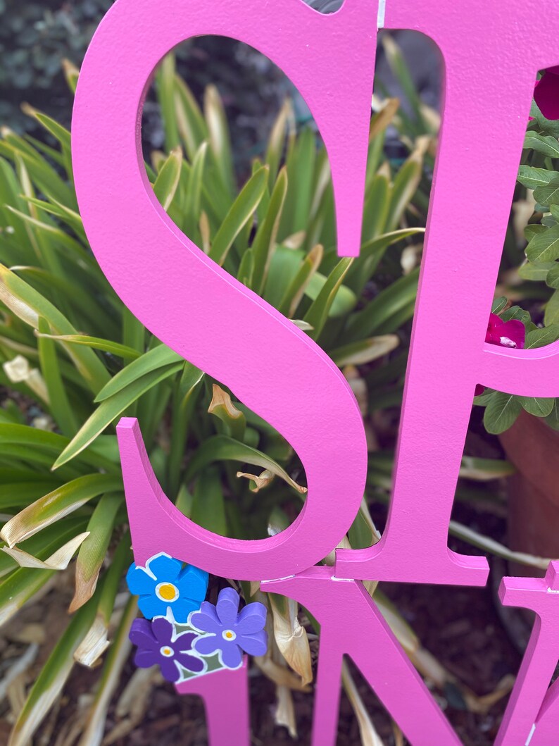 Spring Flowers Wood Sign - Etsy