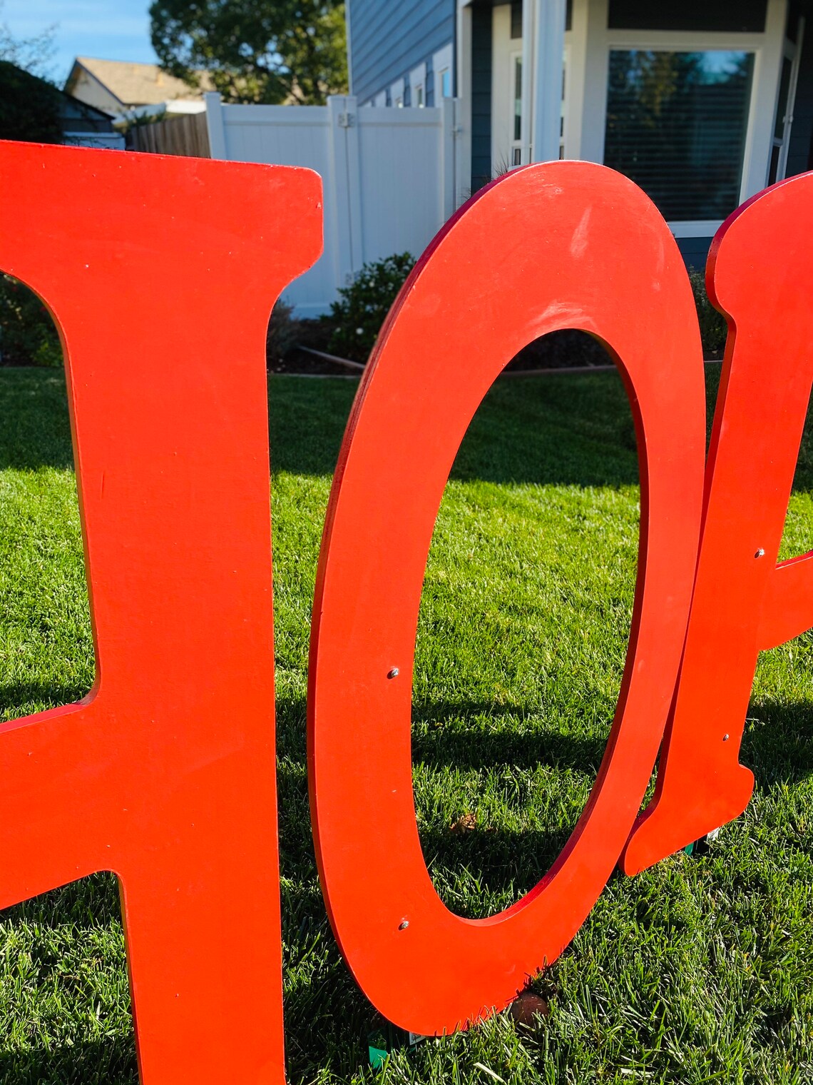 Hope Large Outdoor Christmas Holiday Yard Art Sign - Etsy