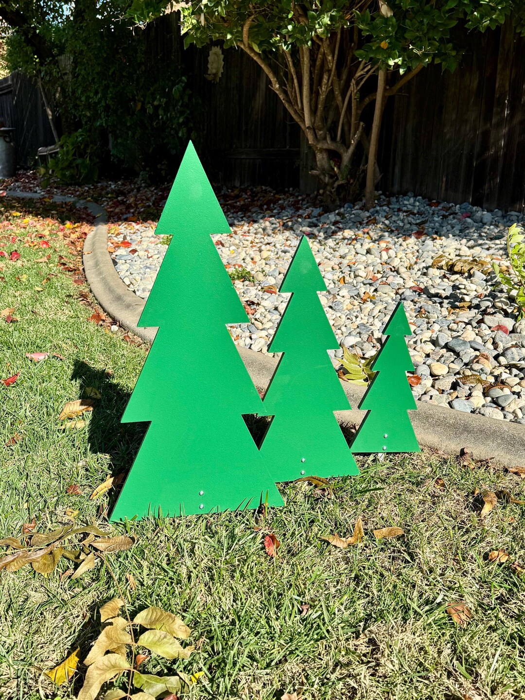 Pine Tree Christmas Yard Art Sign, Outdoor Holiday Decor - Etsy