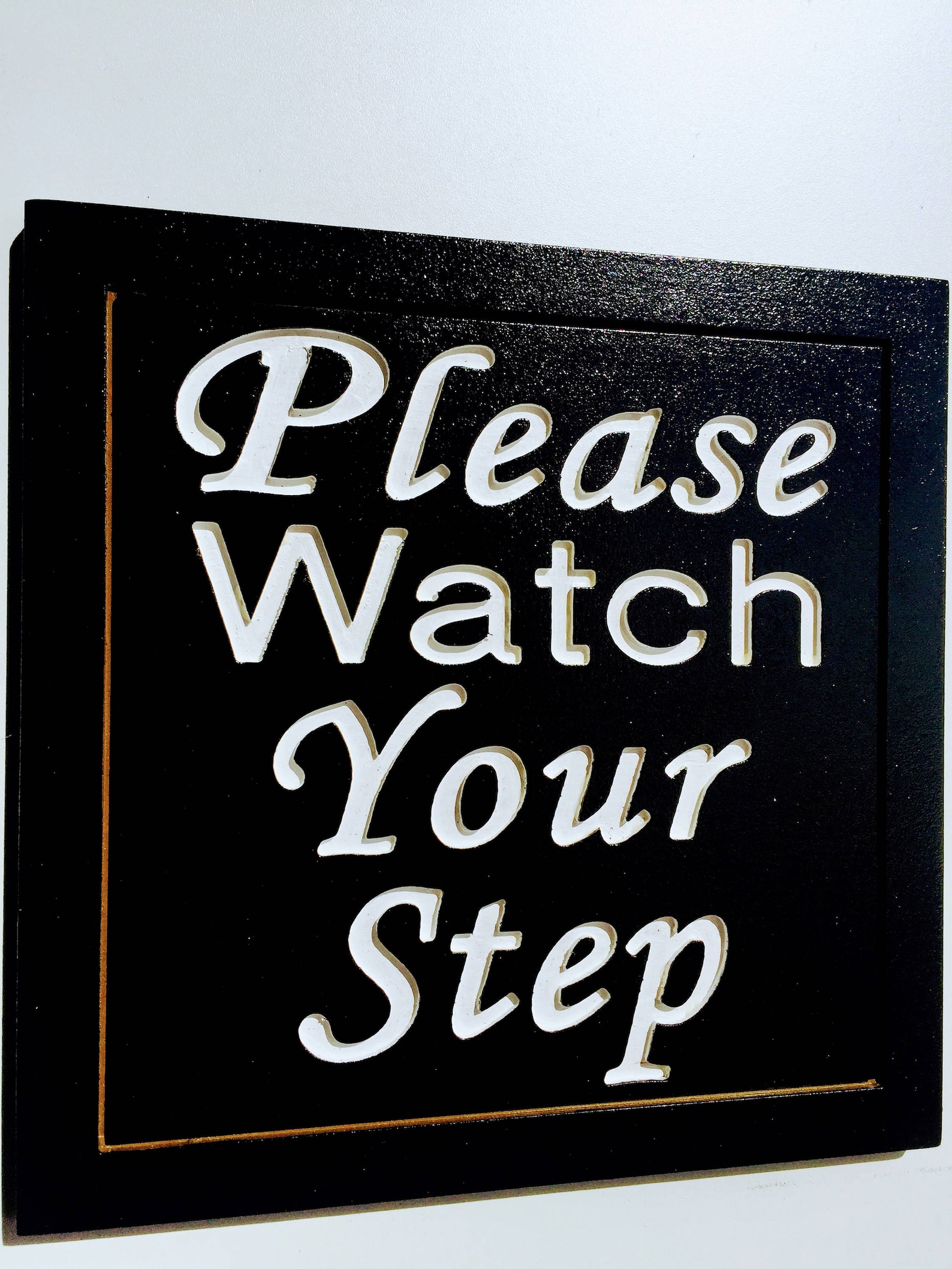 Please Watch Your Step Engraved Wood Garden Sign - Etsy