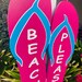Beach Please Flip Flops Summer Poolside Wooden Yard Art - Etsy