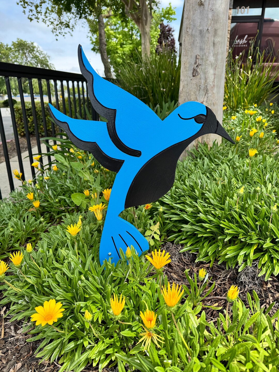 Hummingbird Wooden Yard Art Decor - Etsy