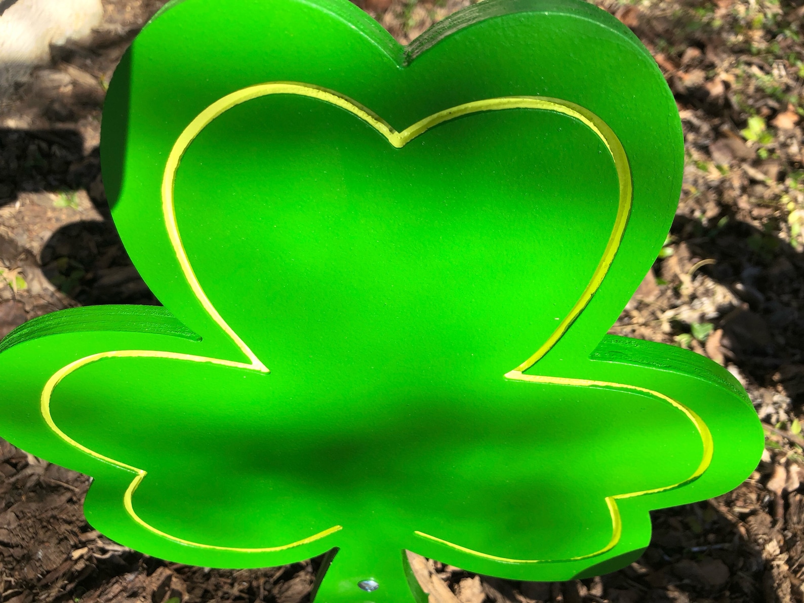 St Patrick's Day Four Leaf Clover Set of Engraved Wood Yard Art - Etsy