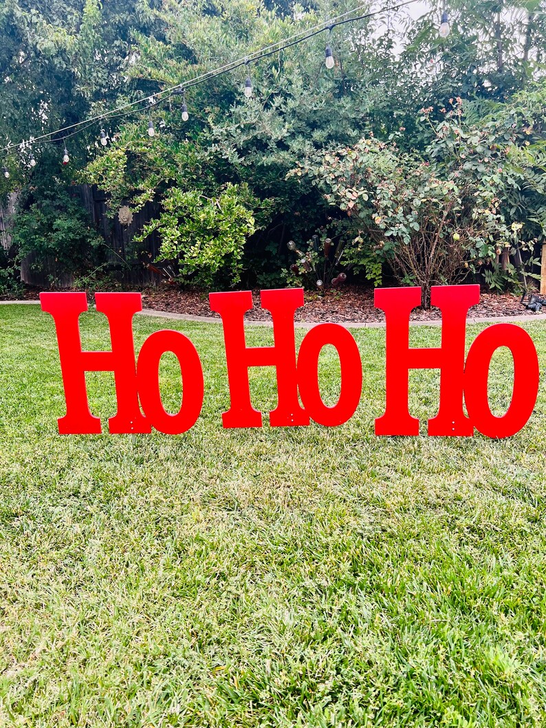 Ho Ho Ho Christmas Yard Sign - Outdoor Holiday Decor - Etsy