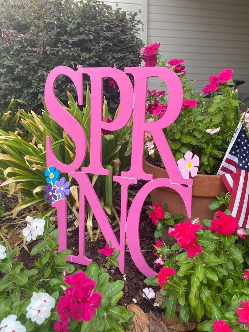 Spring Flowers Wood Sign - Etsy