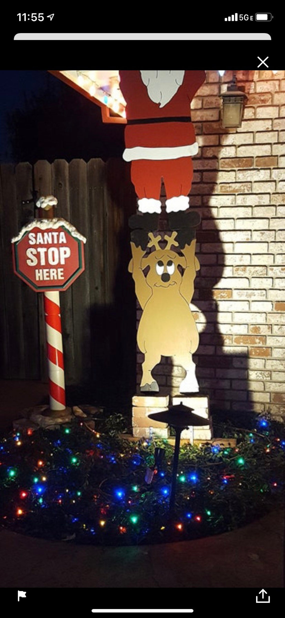 Santa Falling off the Roof, Christmas Outdoor Yard Art - Etsy