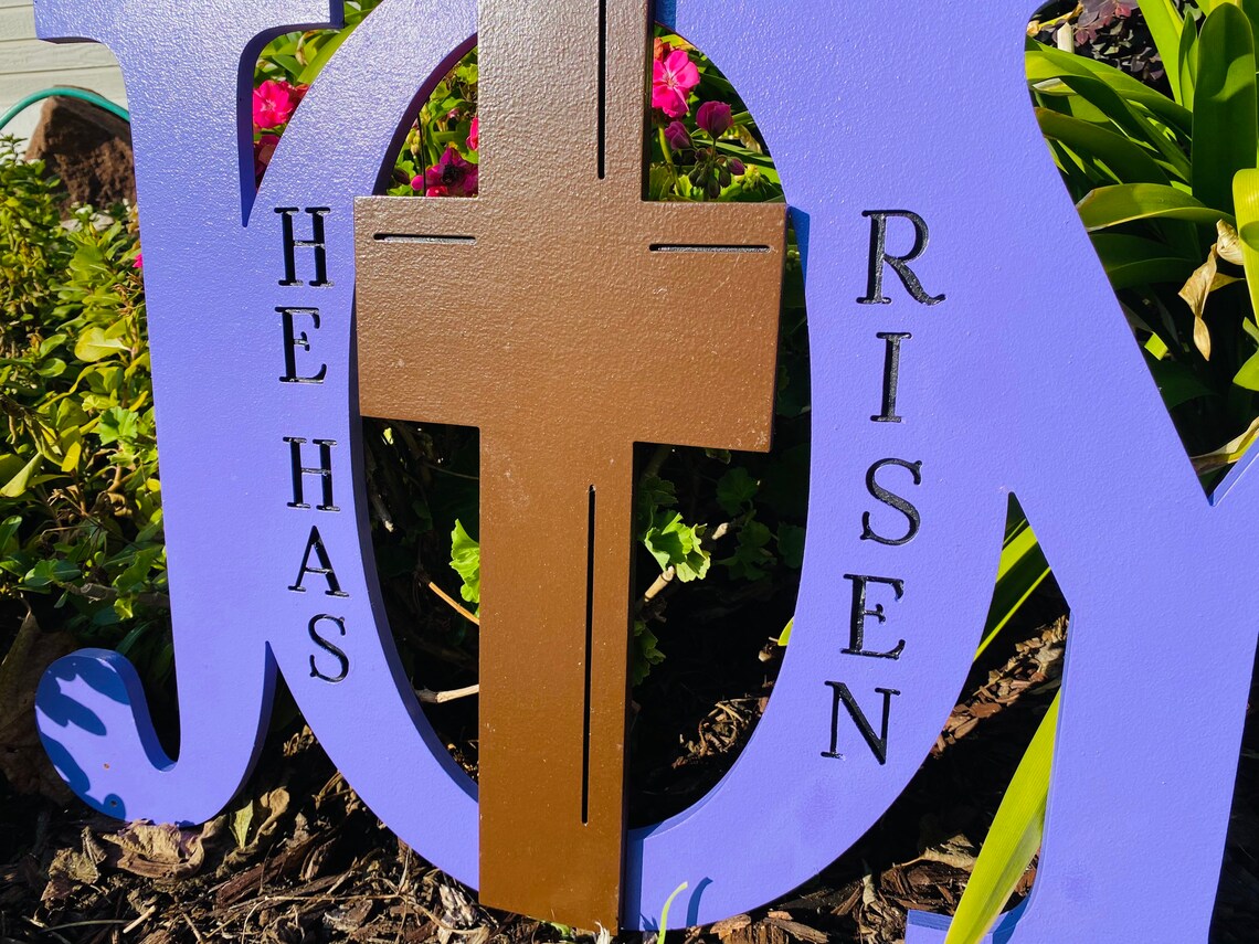 Easter Religious Outdoor Yard Decoration He Has Risen Wood - Etsy