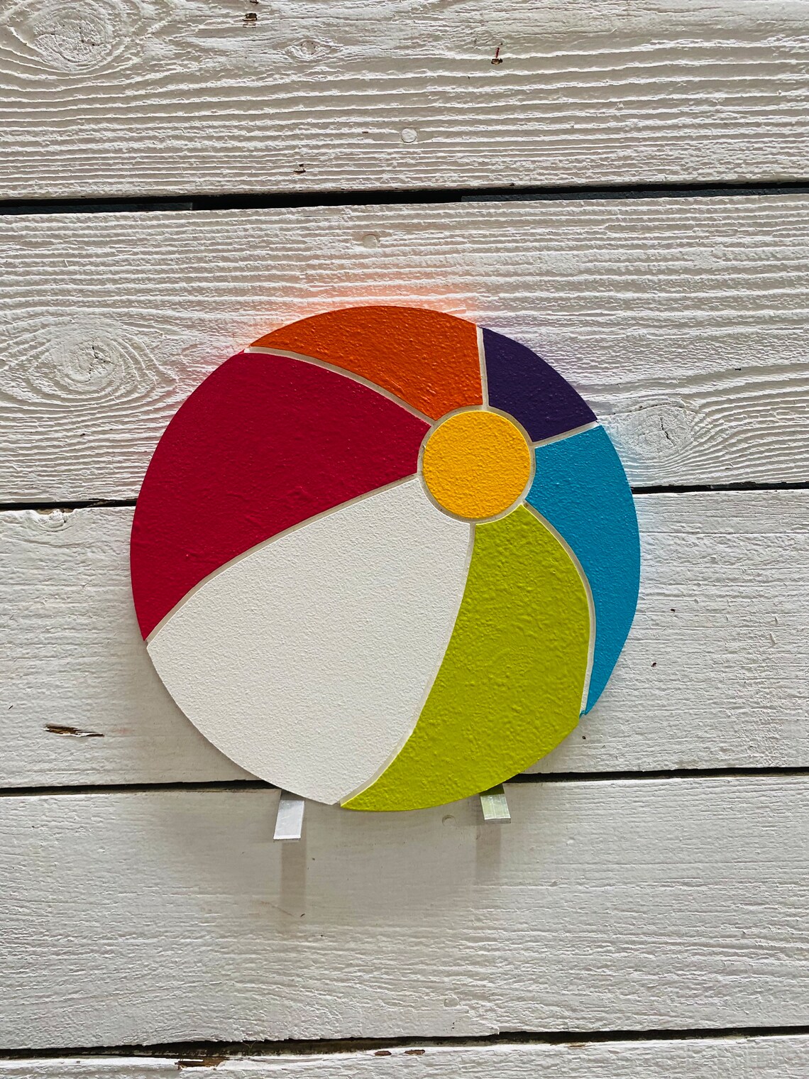 Beach Ball Wooden Summer Yard Art Pool Decoration - Etsy