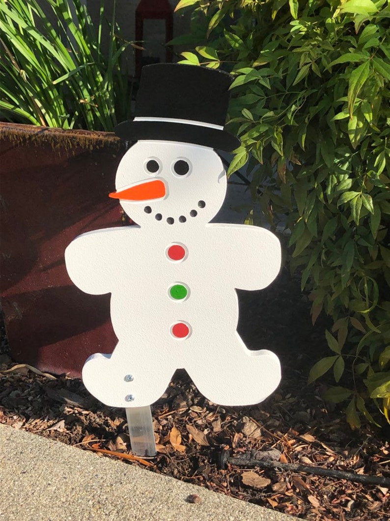 Puffy Snowman Outdoor Christmas Holiday Yard Art Sign - Etsy