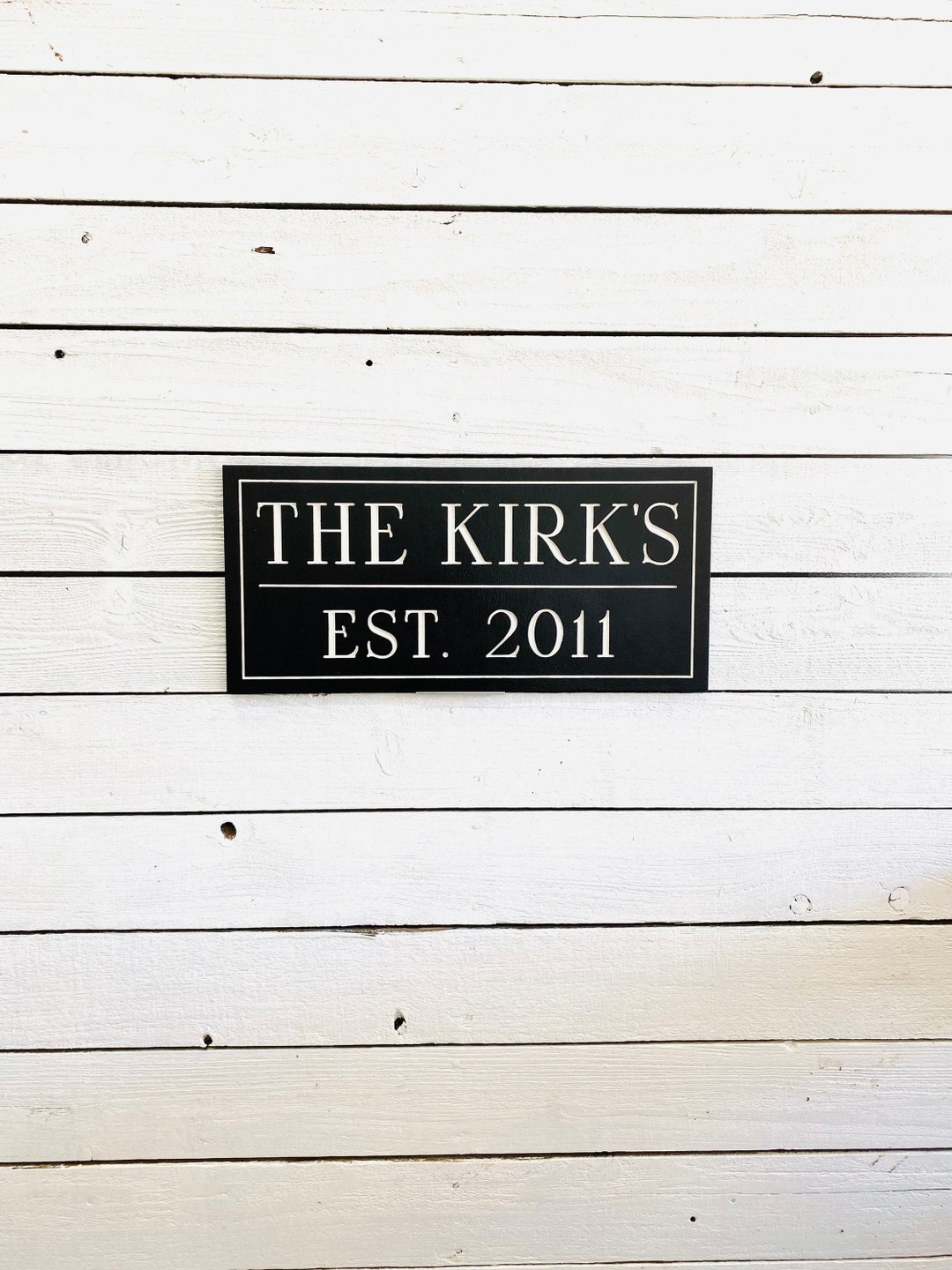24 Inch Engraved Personalized Home Sign With Last Name and Established ...