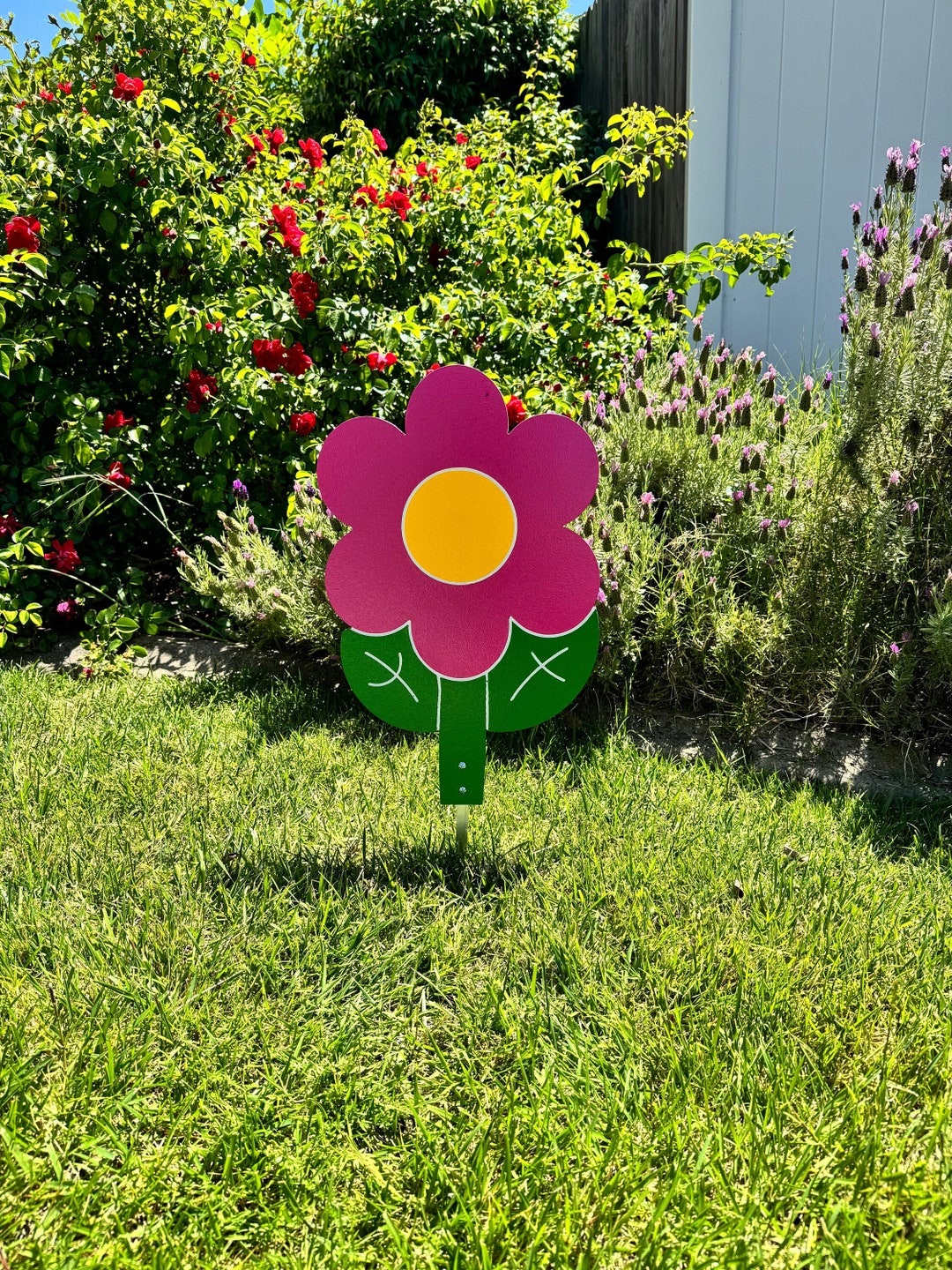Spring Flower Wood Sign – Finished Floral Porch Decor, Garden Sign ...