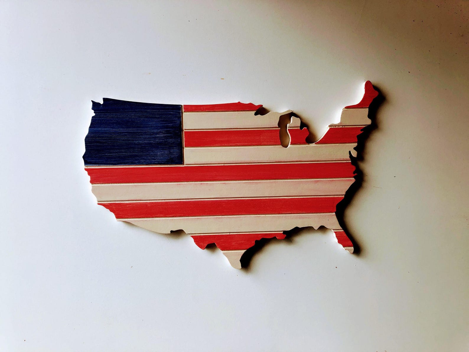 Distressed United States Wood Map - Etsy