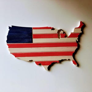 Distressed United States Wood Map - Etsy
