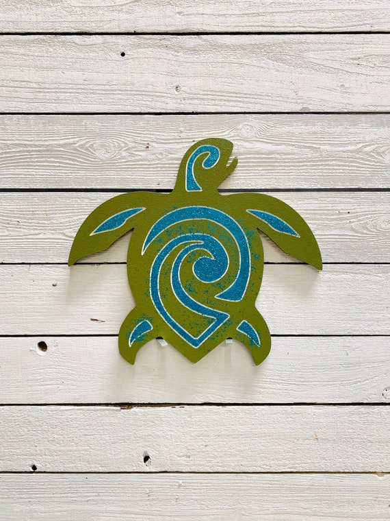 Sea Turtle Yard Art Engrave Wood Sign - Etsy