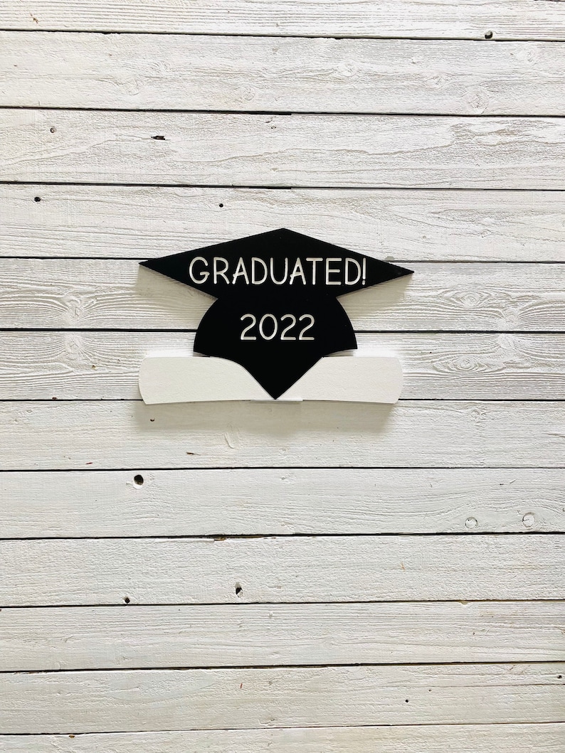 Graduation Cap That Says Graduated Wood Lawn or Party - Etsy