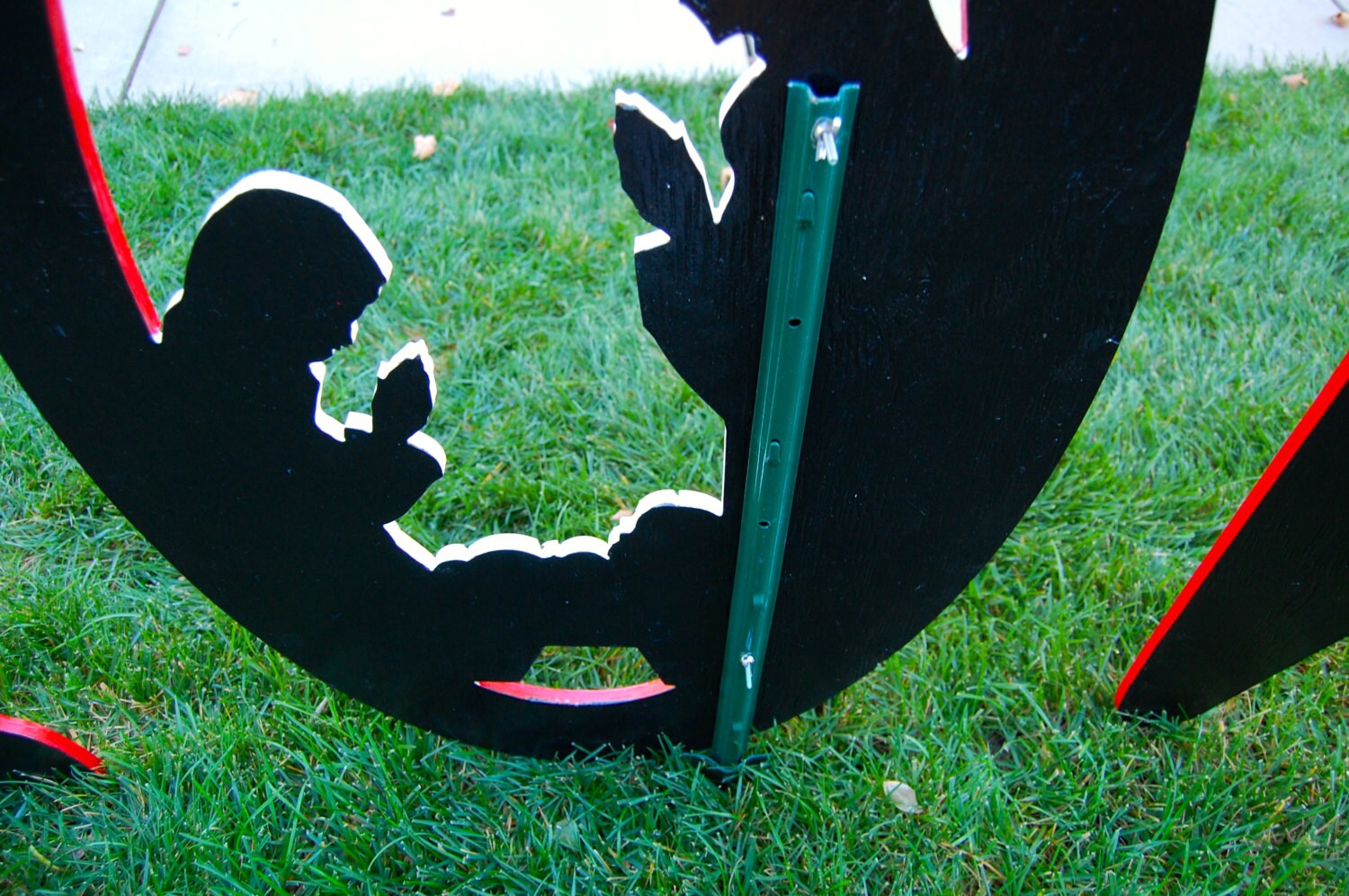 Love Christmas Sign With Engraved Nativity Yard Art Sign Large - Etsy