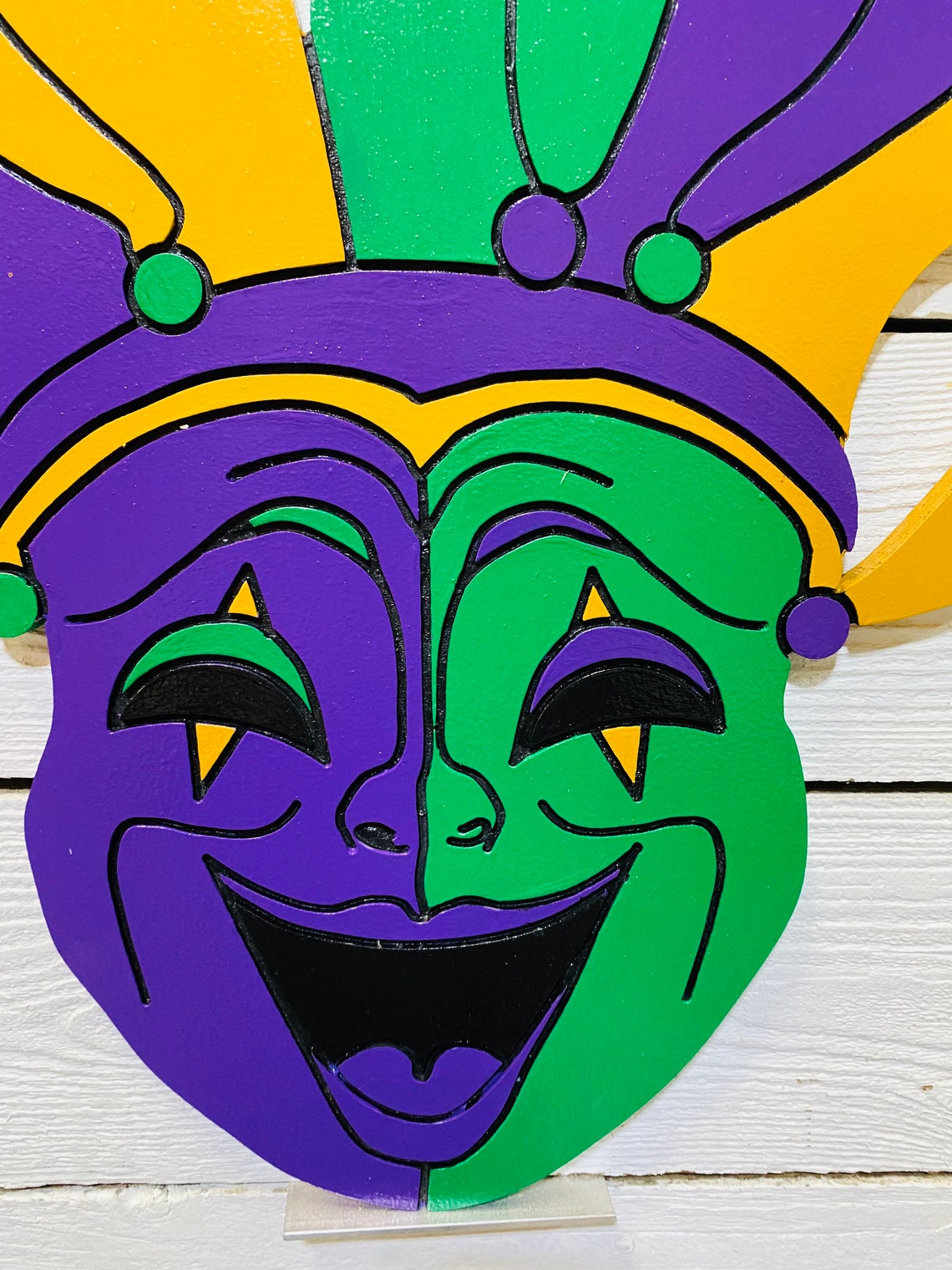 Mardi Gras Jester Mask Fat Tuesday Decoration Wood Sign - Etsy