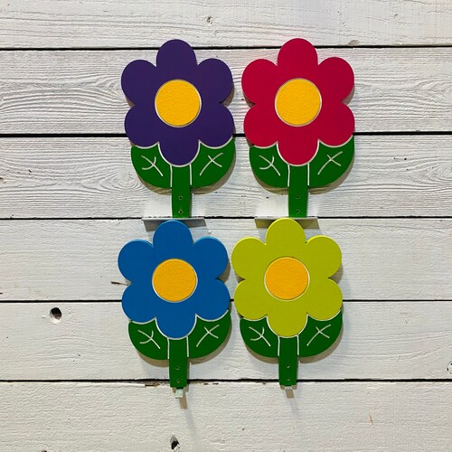 Flowers Spring Summer Fall Yard Decorations Wood Flower on | Etsy