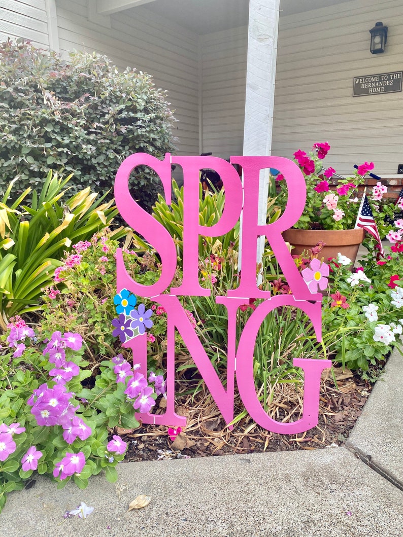 Spring Flowers Wood Sign - Etsy