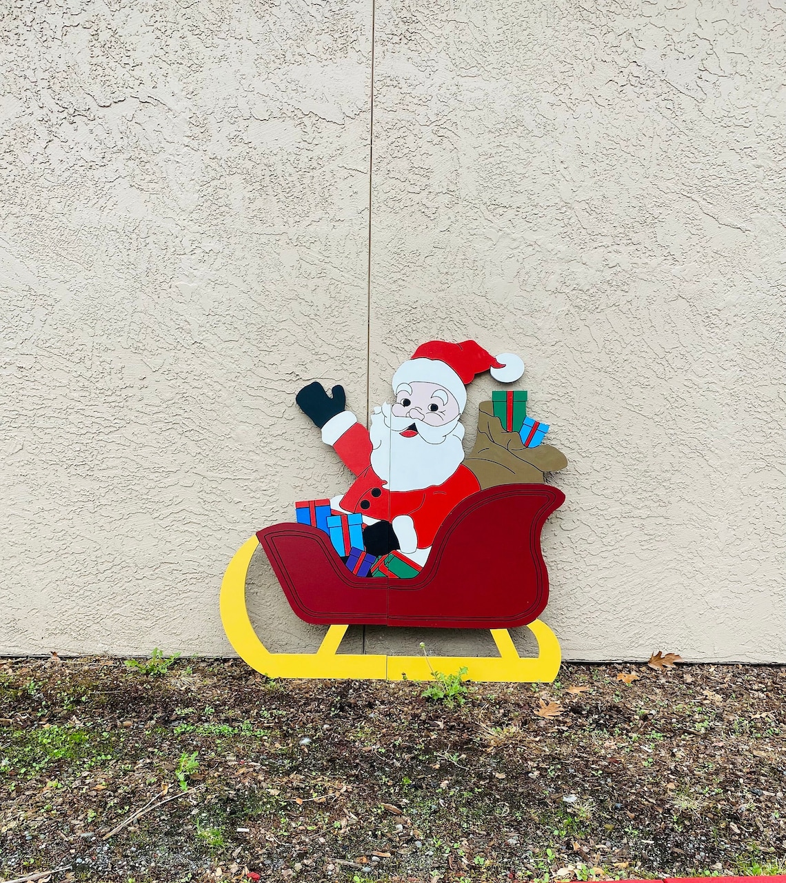 Santa on A Sleigh Holiday Yard Art Christmas Decor | Etsy
