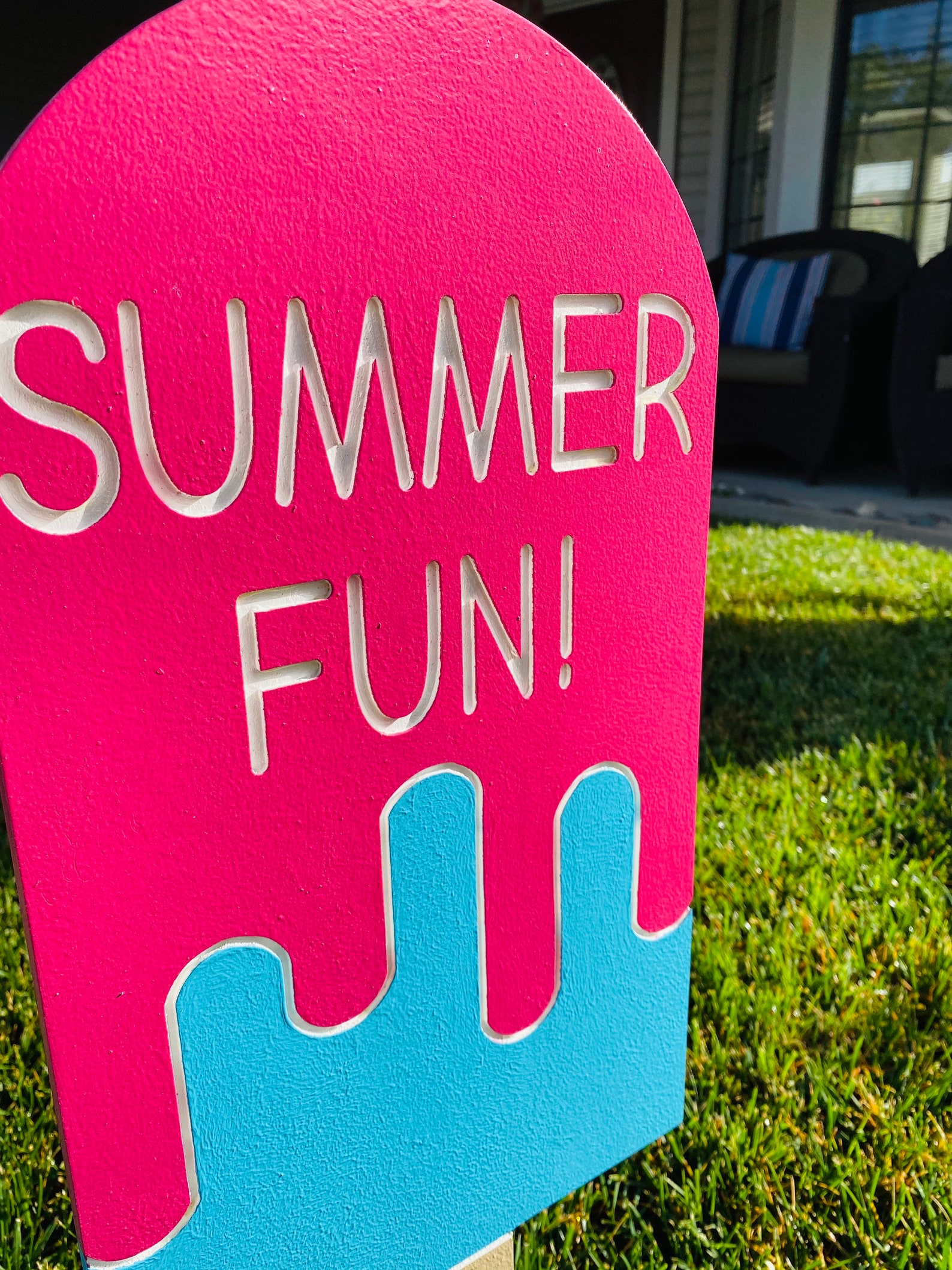 Summer Fun! Popsicle, Summer, Poolside Decoration, Ice Cream Yard Art ...