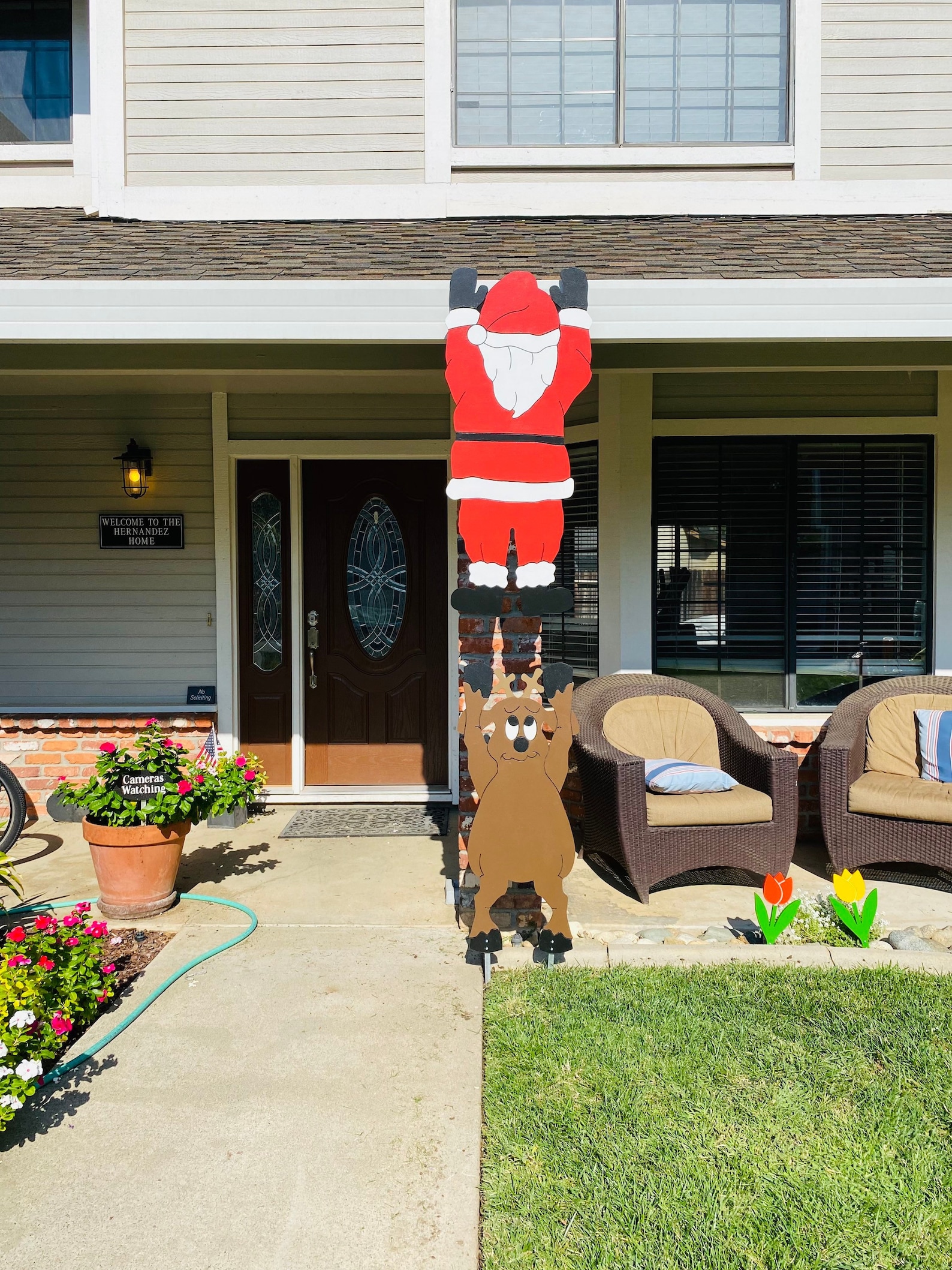 Santa Falling off the Roof, Christmas Outdoor Yard Art - Etsy