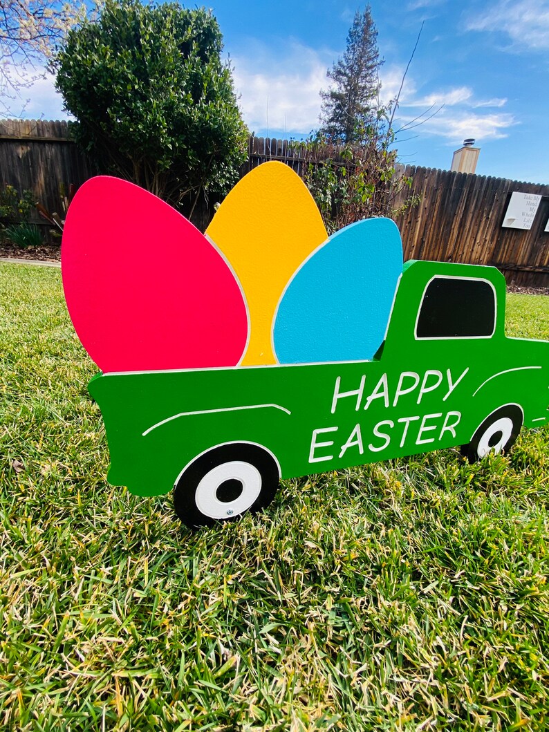 Happy Easter Vintage Truck, Easter Egg Springtime Decoration - Etsy