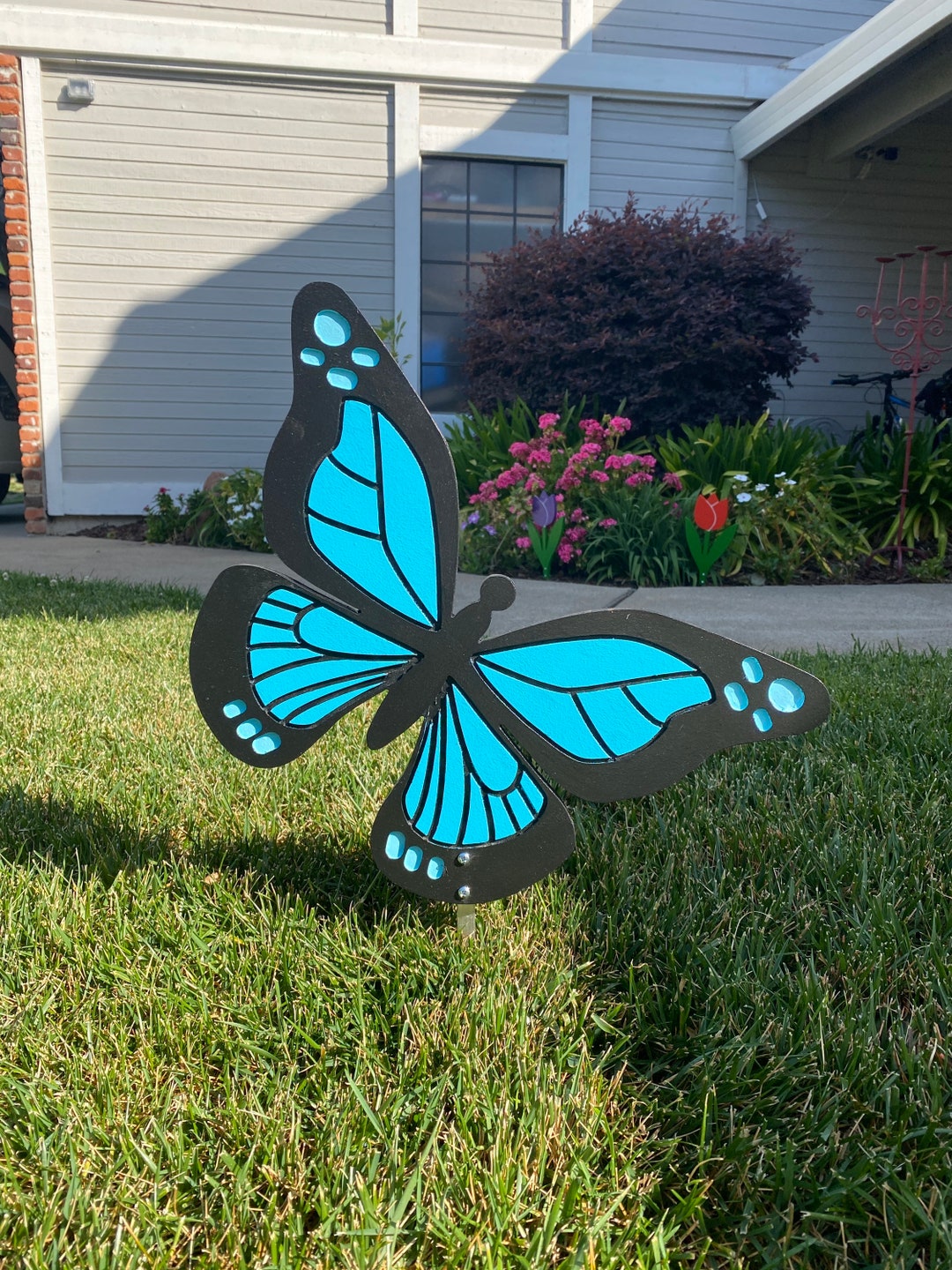 Monarch Butterfly Hanging or Staked Wooden Yard Art, Gardener's Gift - Etsy