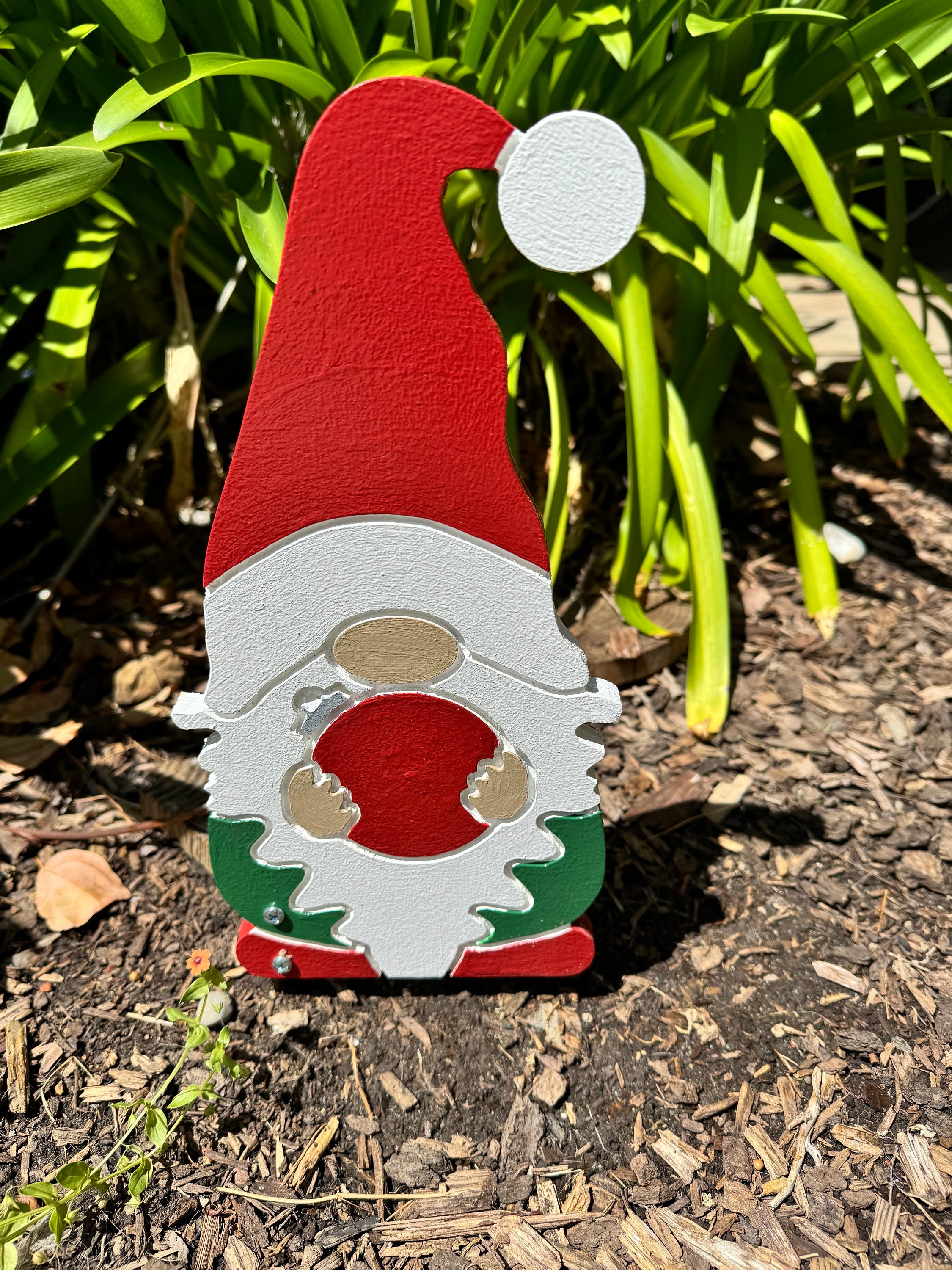 Christmas Gnome Wood Yard Art Garden Decoration, Gardener's Gift - Etsy
