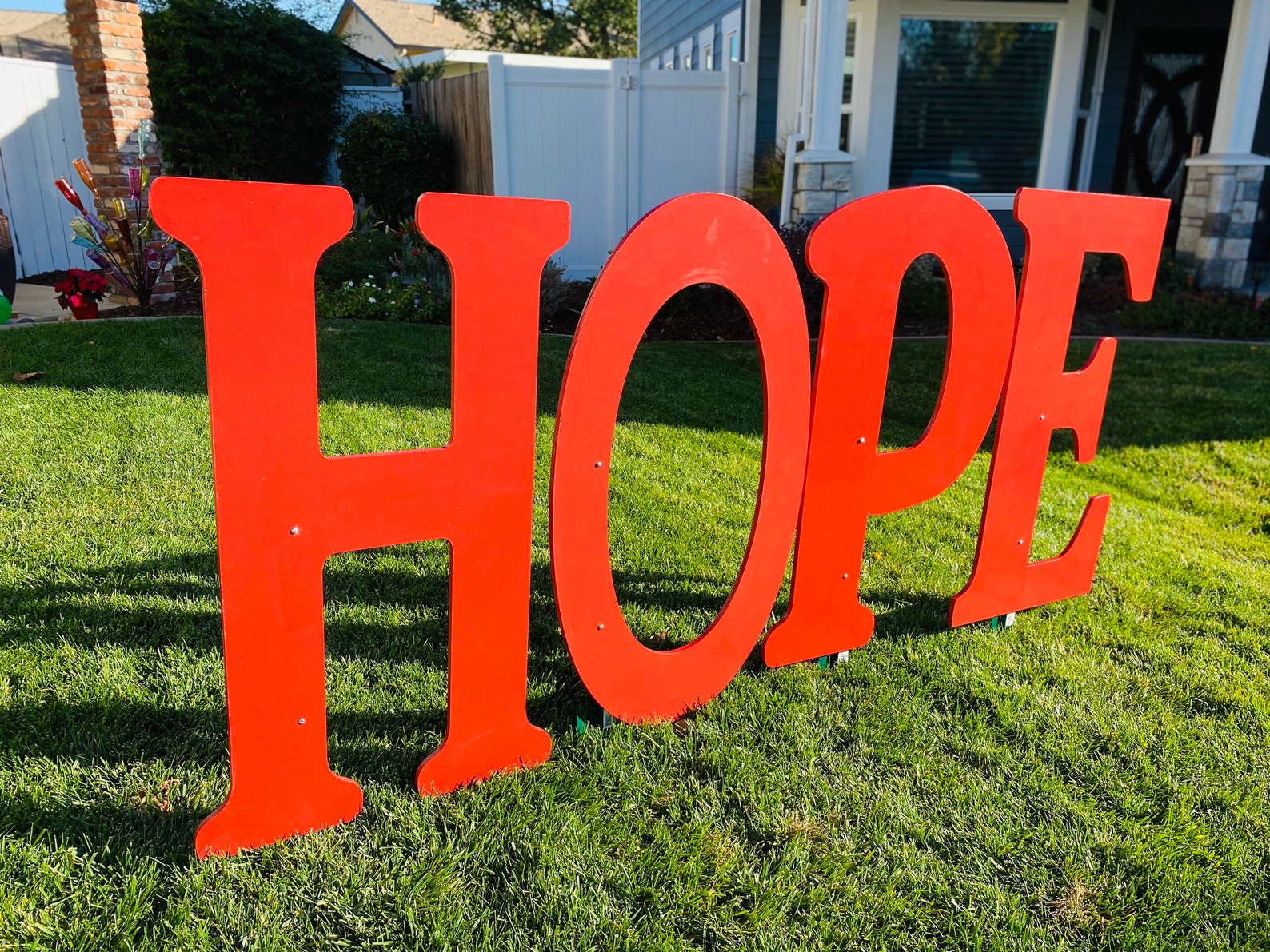 Hope Large Outdoor Christmas Holiday Yard Art Sign - Etsy