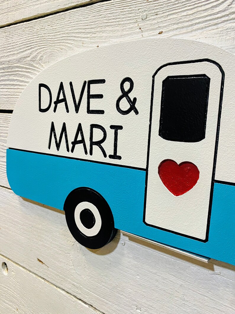 Retro Camping Trailer Sign Wood Camping Decoration Personalized - Etsy