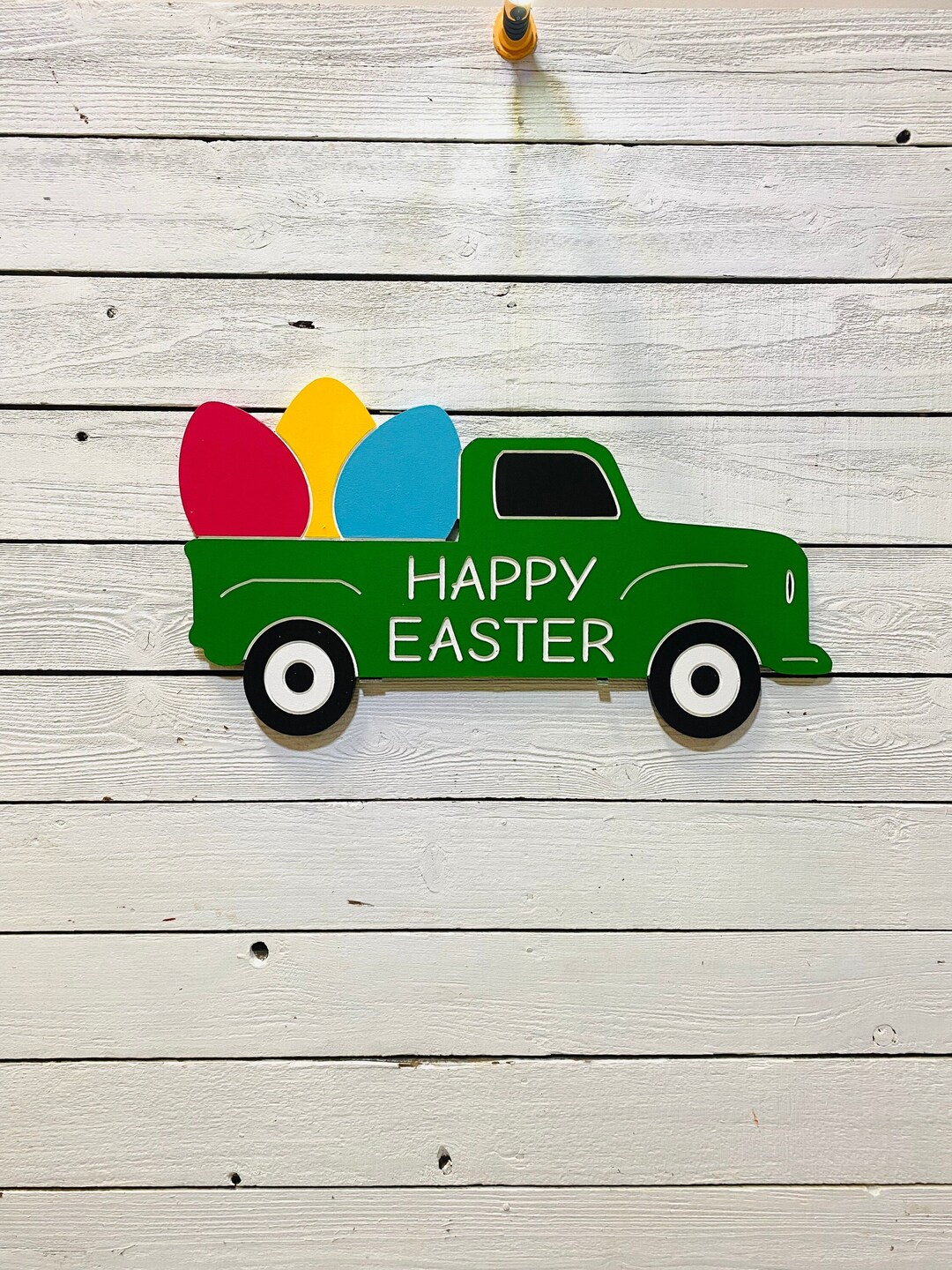 Happy Easter Vintage Truck Easter Egg Springtime Decoration - Etsy