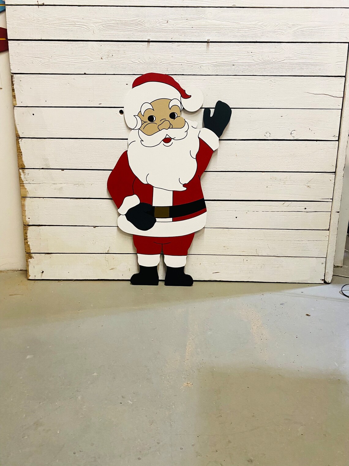 Engraved Santa Waving Wood Sign, Christmas Yard Art - Etsy