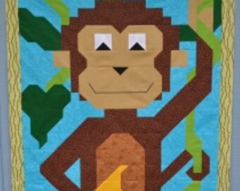 Monkey Quilt Pattern - Etsy