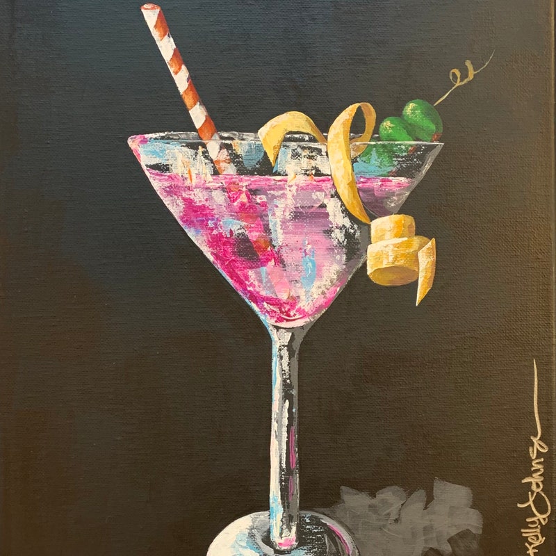 Cocktail Painting - Etsy