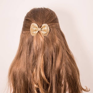 Mini Ruby Red Glitter Bow / Red Glitter Bow / Glitter Fabric - Etsy