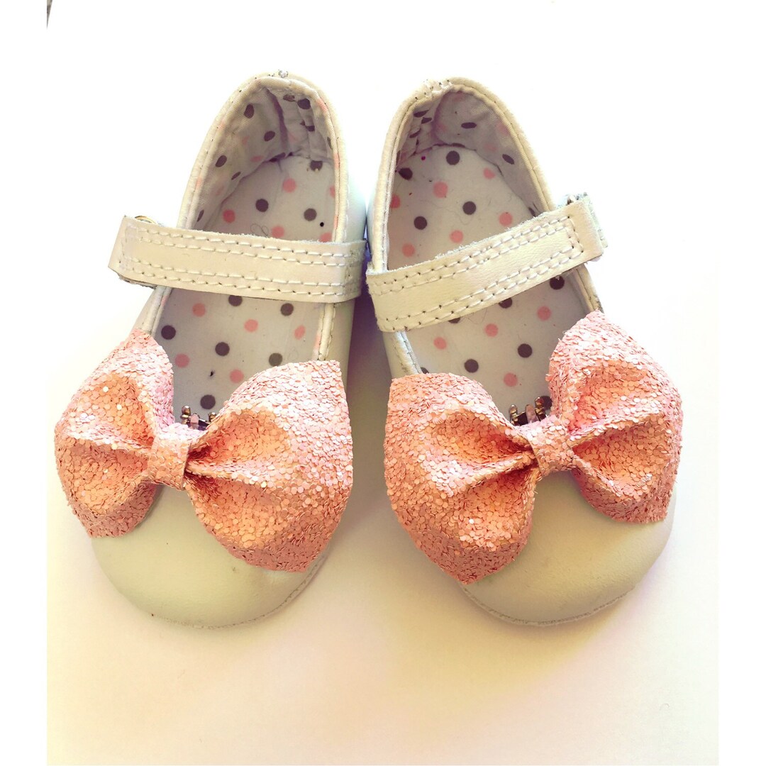 Glitter Bow Baby Shoe Clip Glitter Heart Baby Shoe Clip / - Etsy