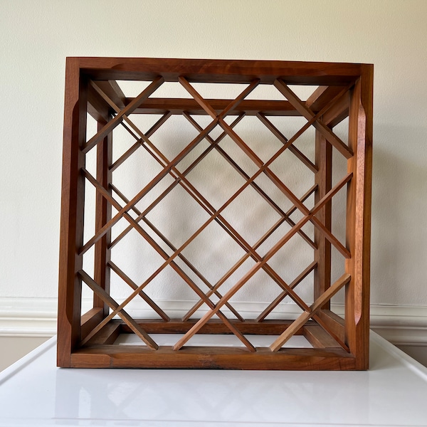 Mid Century Wine Rack - Etsy