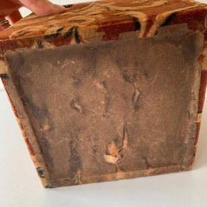 Victorian 6 Inch Velvet Collar Box/antique Cuff and Collar Box ...