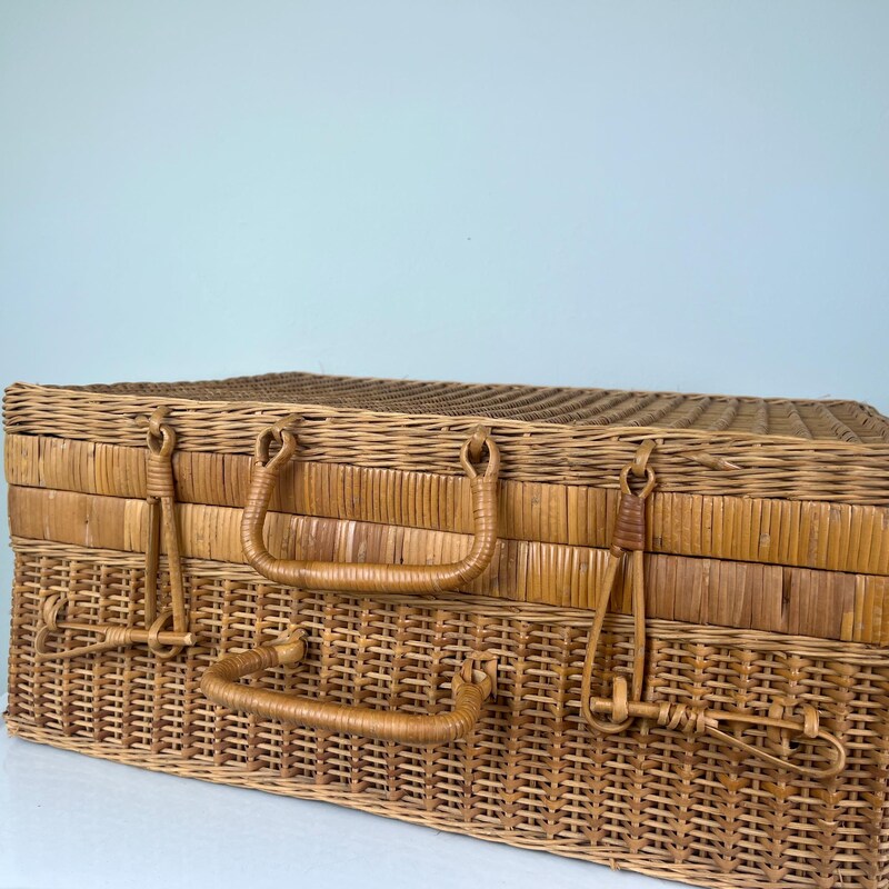 Wicker Suitcase - Etsy