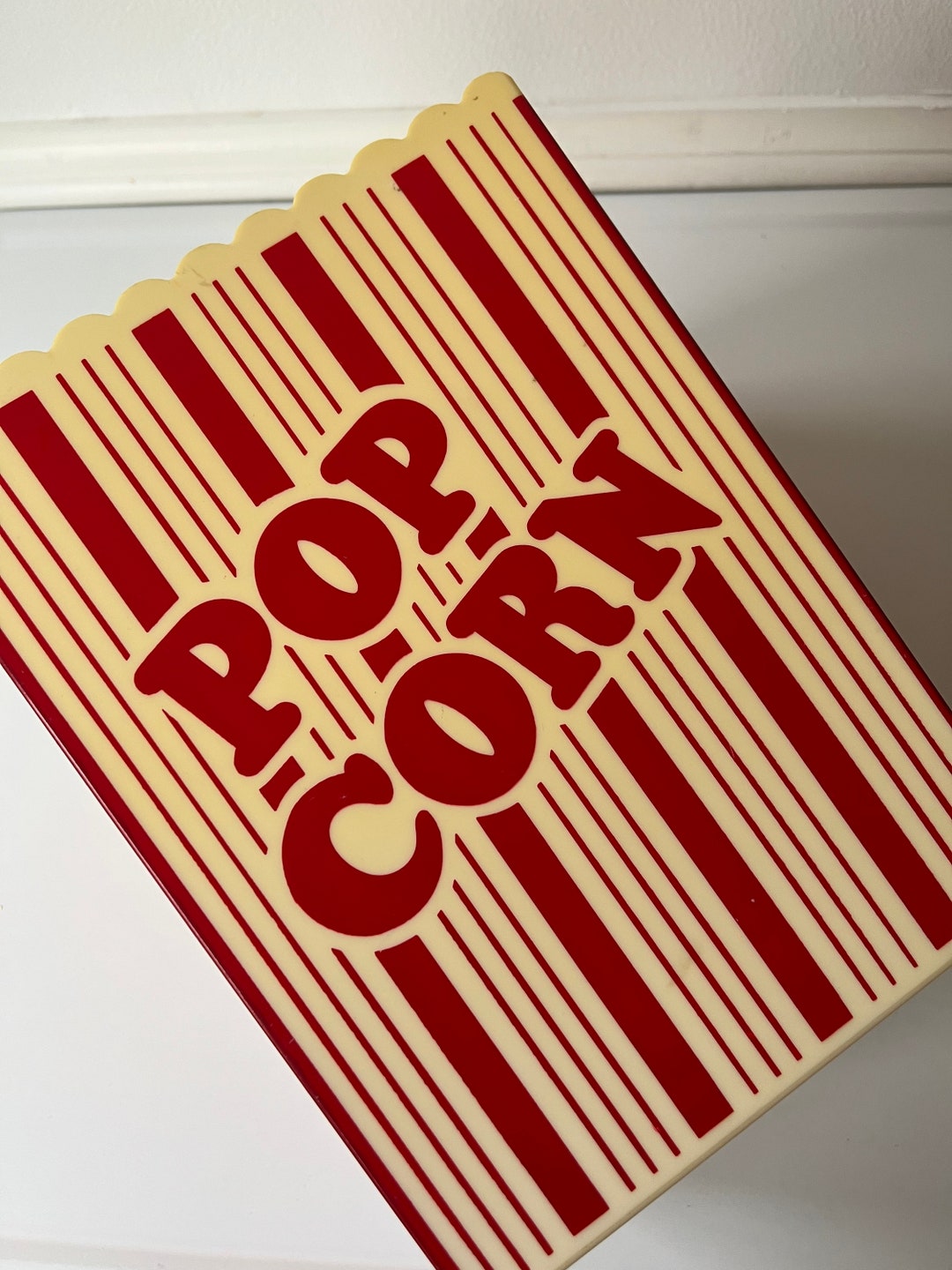 Great Retro Hard Plastic Popcorn Bucket/vintage Plastic - Etsy