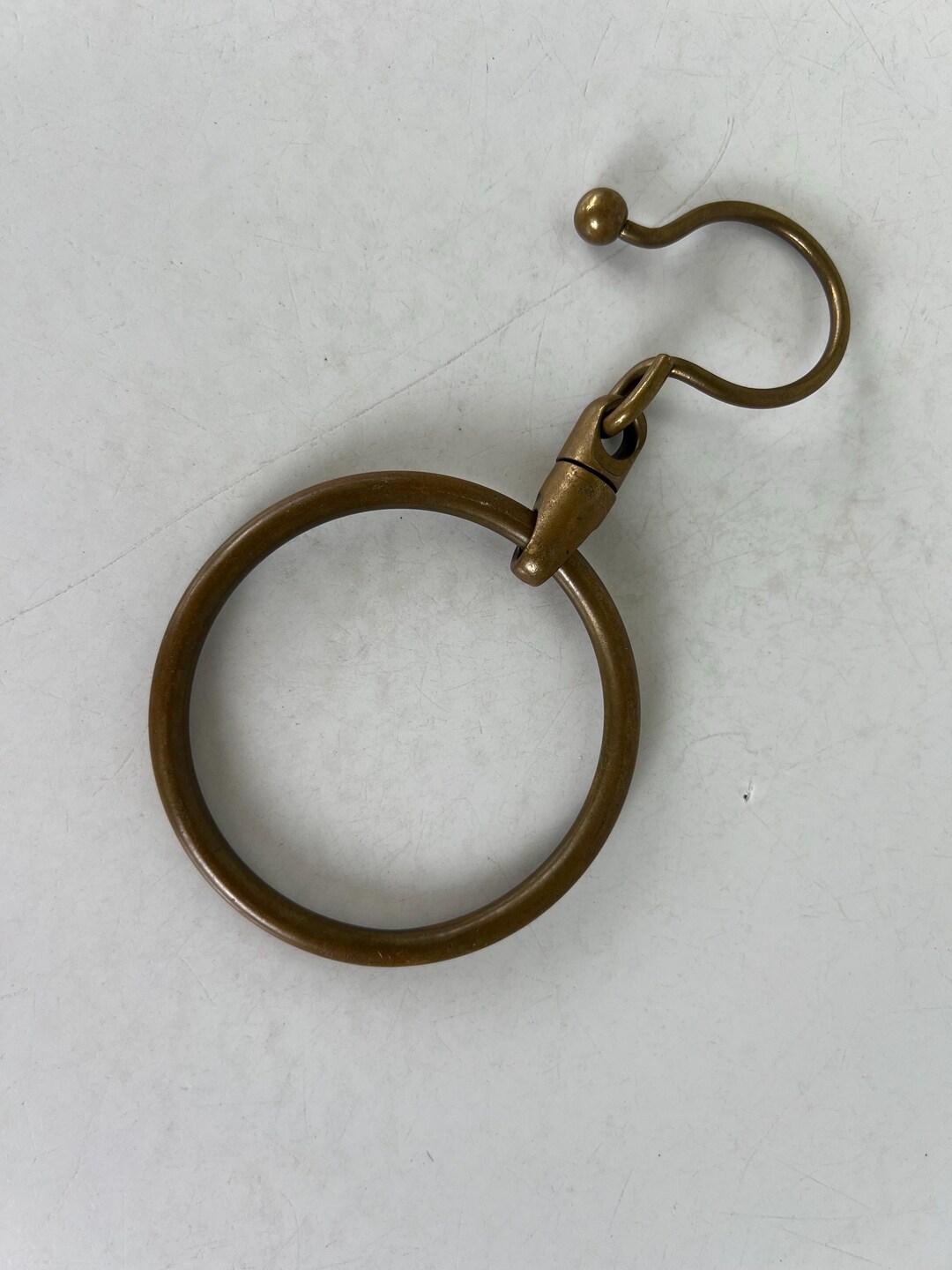 Neat Retro Brass Plant Circle Holder Loop/brass Metal Plant Holder Hook ...