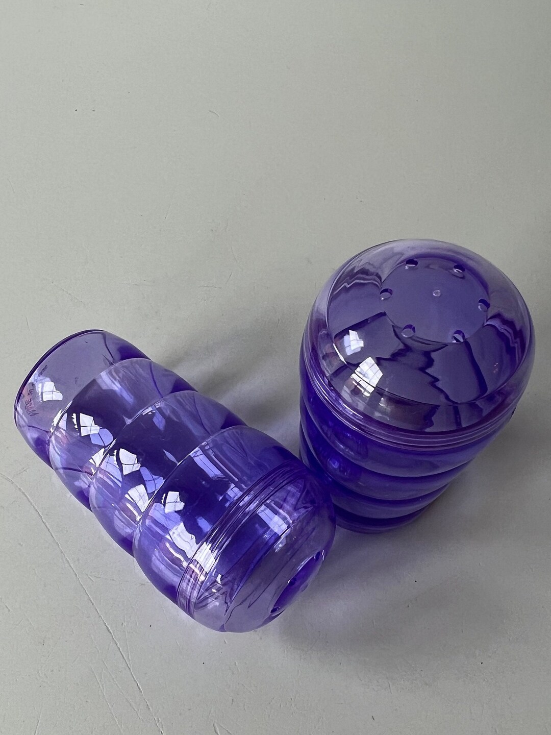 Vintage Purple Crystal Beehive Hard Plastic Salt and Pepper Shakers - Etsy
